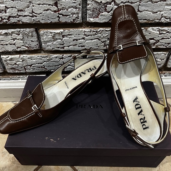 Prada | Shoes | Prada Calzature Donna Heels Brown | Poshmark